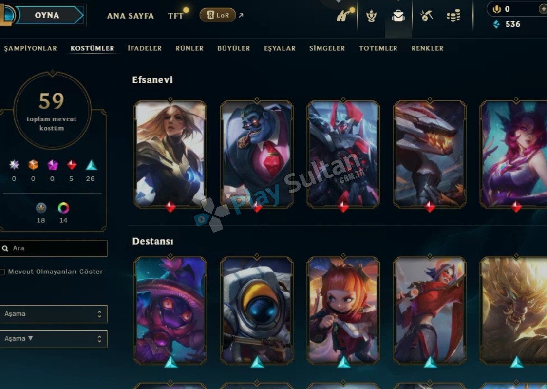 LOL BOL KOSTÜMLÜ PLAT HESAP MAİL DEVREDİLECEK Satın Al ve Fiyatları